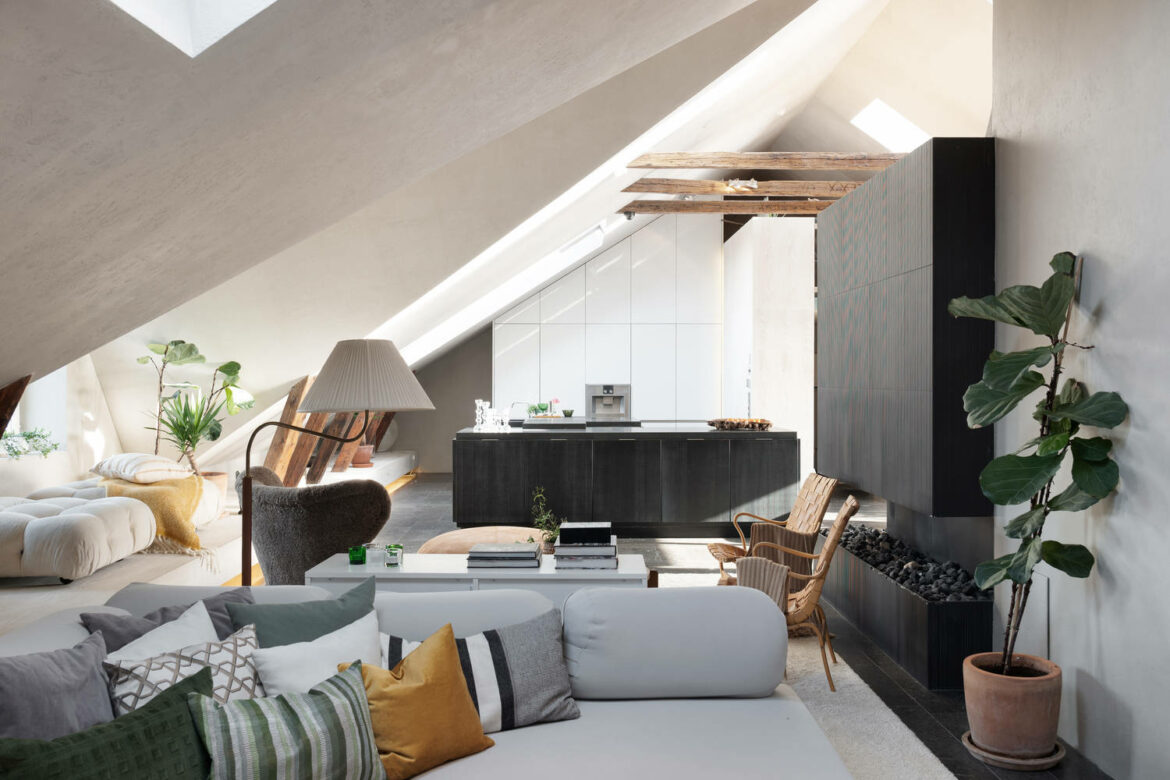 Design and colorful loft under the roof, in Stockholm – House-Diaries.com